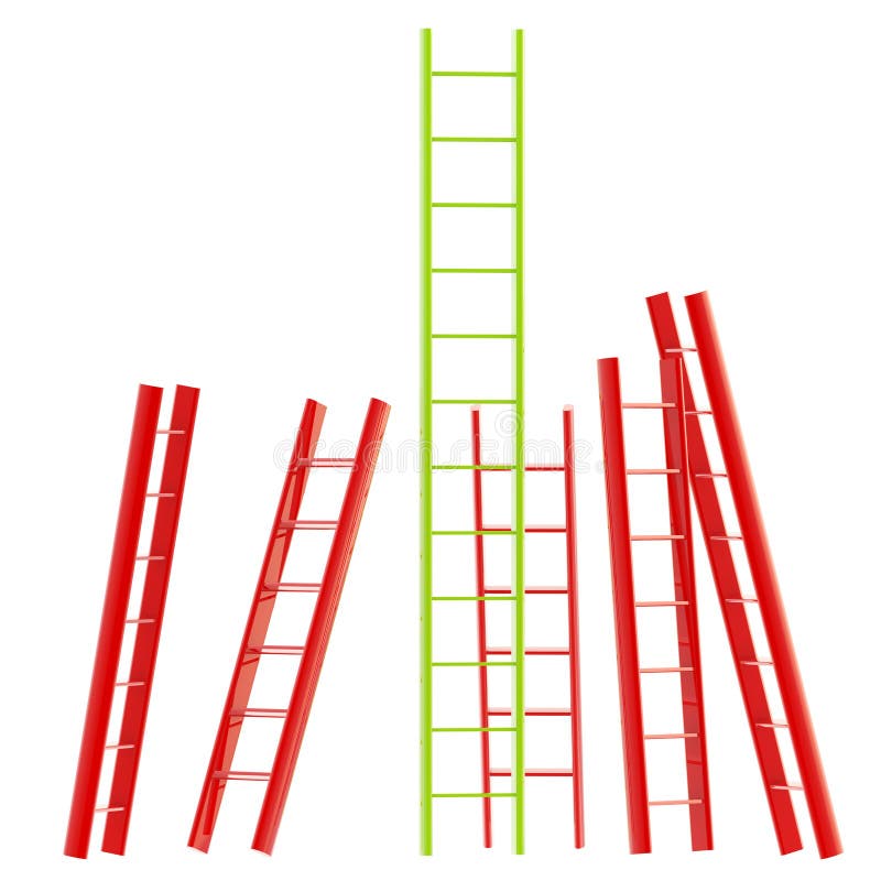 Red and Green Glossy Ladder Isolated Stock Illustration - Illustration ...