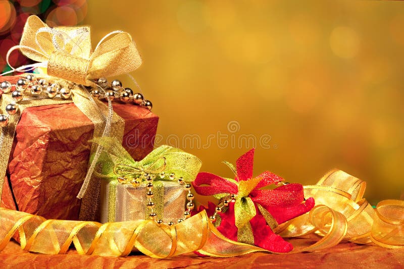 Wrapped Christmas presents stock image. Image of christmas - 17288443