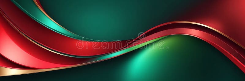 Red Green Gradient Luxury Smooth Shiny Metal Theme Curves Pattern ...