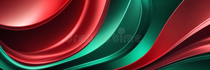 Red Green Gradient Luxury Smooth Shiny Metal Theme Curves Pattern ...