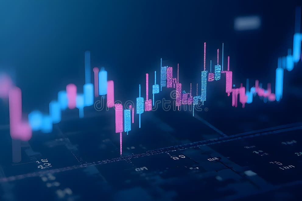 The Red and Green Graphs on the Screen Represent Investments Stock ...