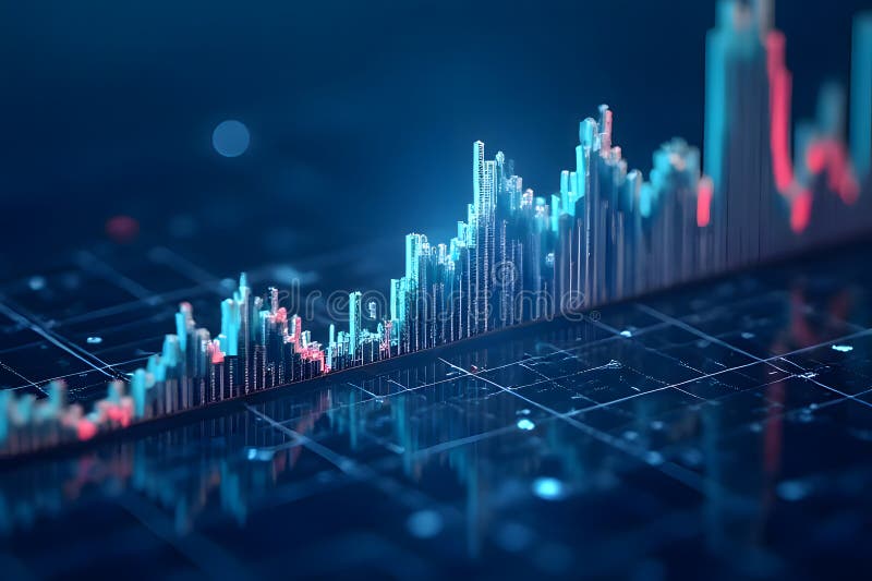 The Red and Green Graphs on the Screen Represent Investments Stock ...