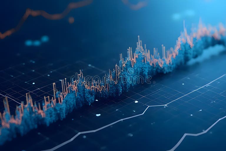 The Red and Green Graphs on the Screen Represent Investments Stock ...