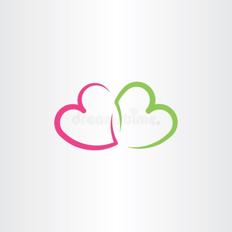 Red and Green Heart Love Symbol Vector Stock Vector - Illustration of ...