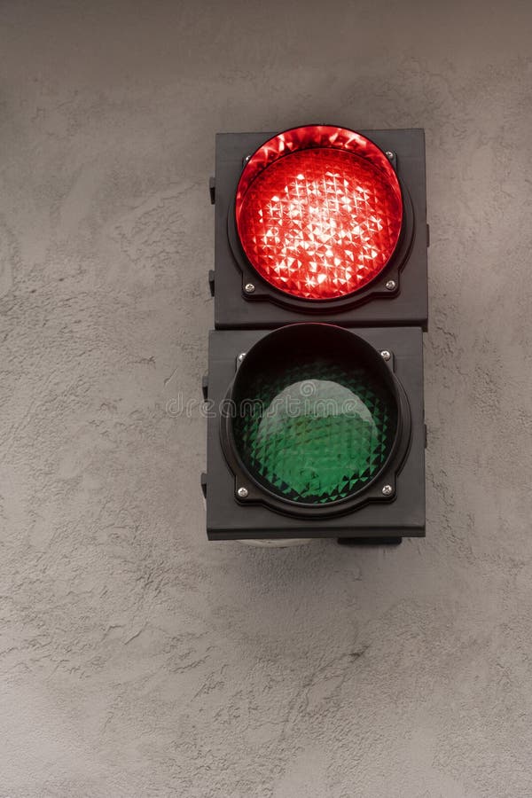 Red Green Light for Stop and Control Transportation Traffic of Stock ...