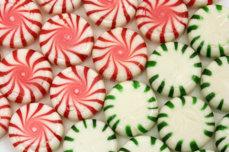 Red and green mints stock image. Image of macro, stripe - 3974939