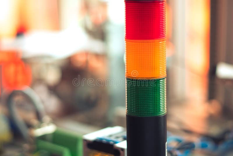 Red, Green and Orange Led Light on Electrical Control Panel Stock Image ...