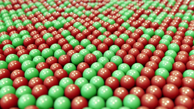 Red and Green Plastic Balls. 3D Rendering Stock Illustration ...