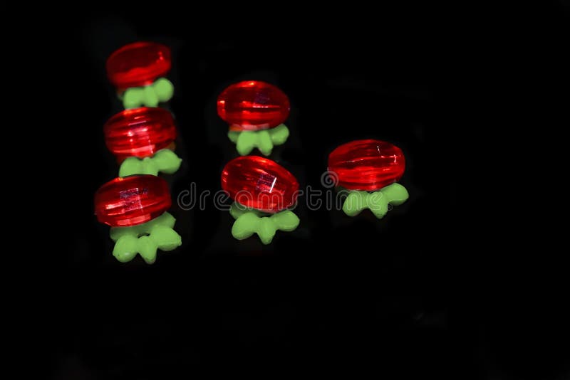 Red and Green Plastic Objects Unique Photo Stock Photo - Image of idea ...