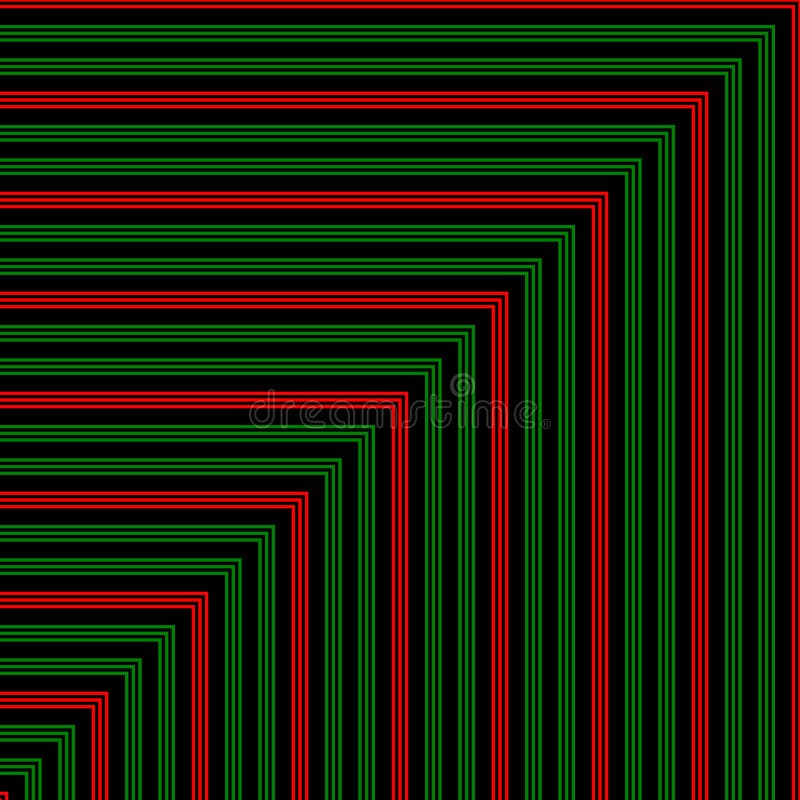Red and Green Right Angle Lines Fabric Pattern on Black Background ...
