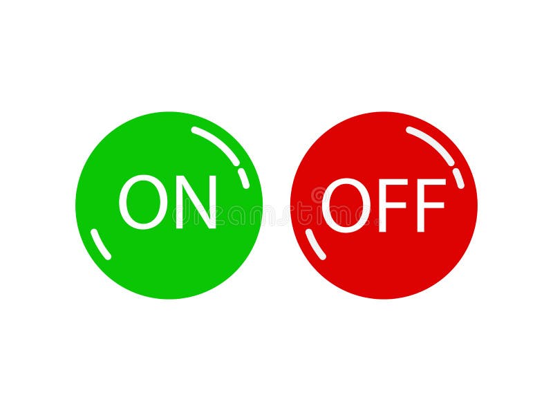 Red and Green Round Buttons with Plus and Minus Signs Stock ...