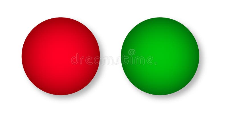 Red and Green Round Traffic Lights Vector Illustration Stock Vector ...