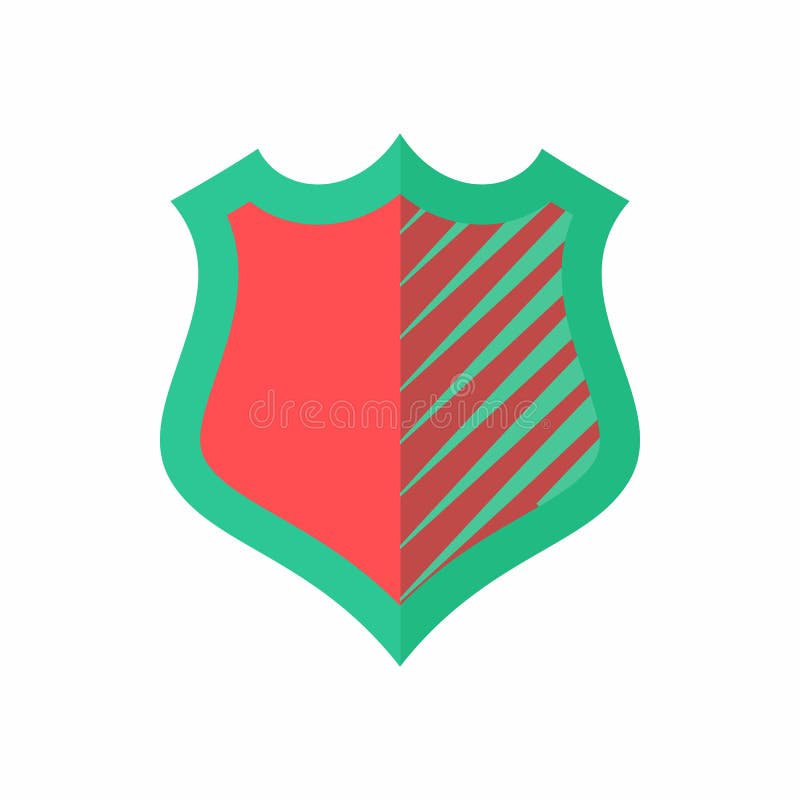 Green Shield Icon, Cartoon Style Stock Vector - Illustration of guard ...