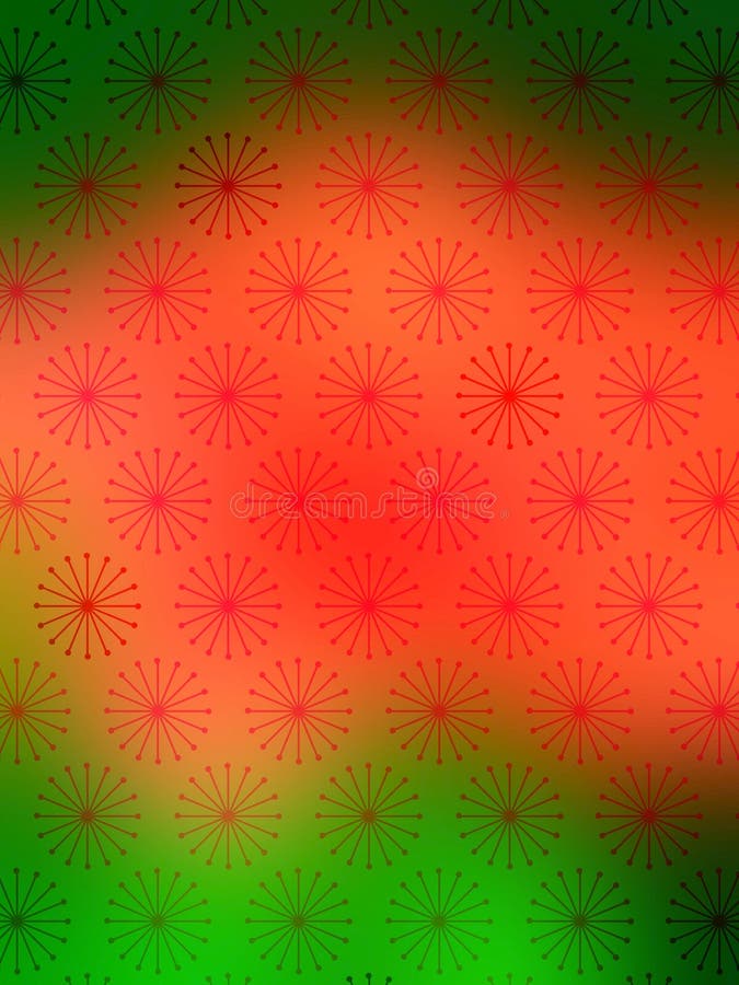 Red Green Snow Flakes Wallpaper Stock Illustration - Illustration of ...