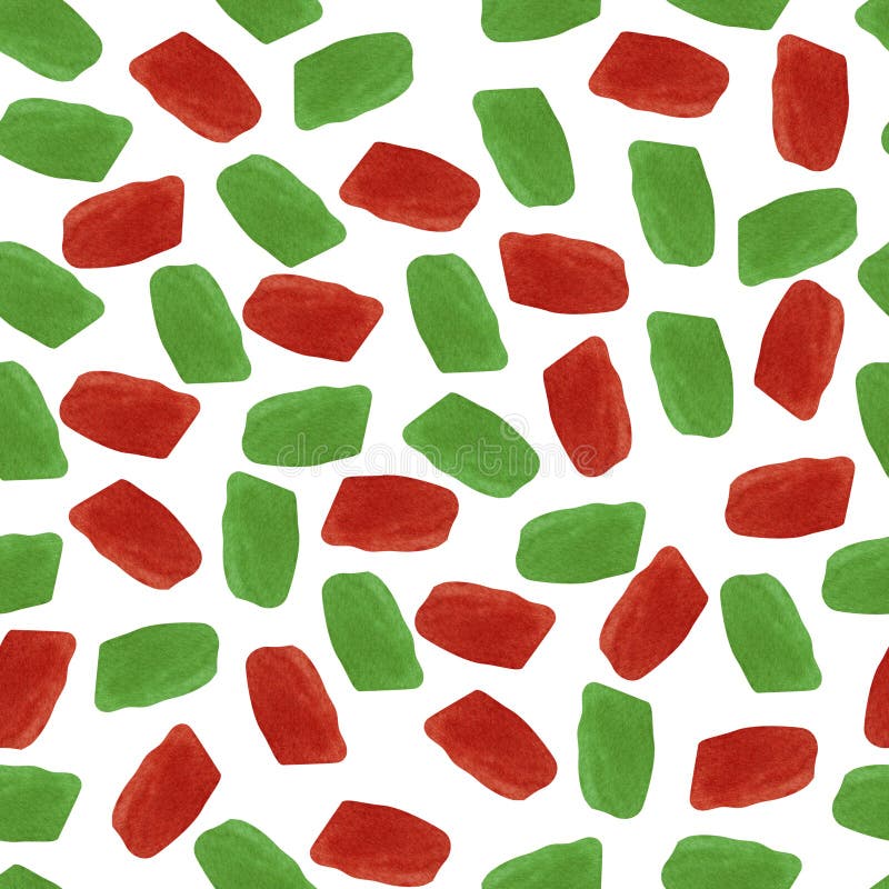Red Green Spots Abstract Contrast Watercolor Seamless Pattern Stock ...