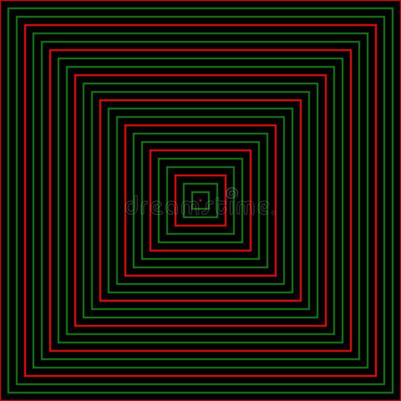 Red and Green Square Lines Fabric Pattern on Black Background Vector ...