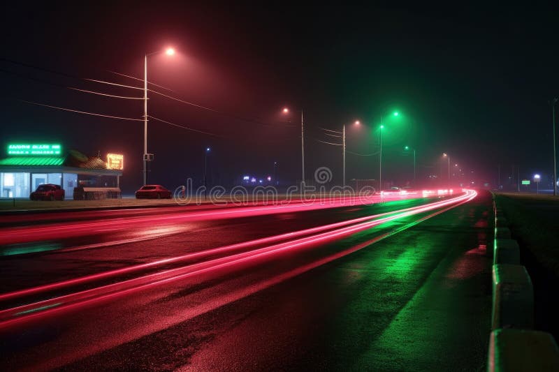 Red and Green Start Lights at the Drag Strip Stock Illustration ...