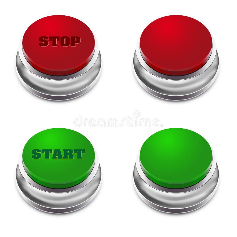 Engine Stop and Start Buttons Stock Vector - Illustration of icon ...