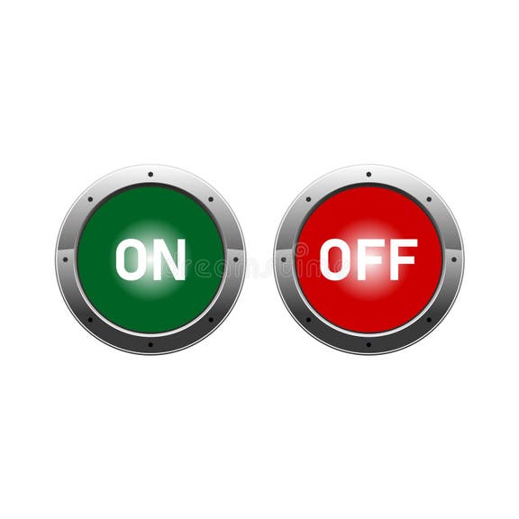 Red and Green START or STOP Button Stock Vector - Illustration of ...
