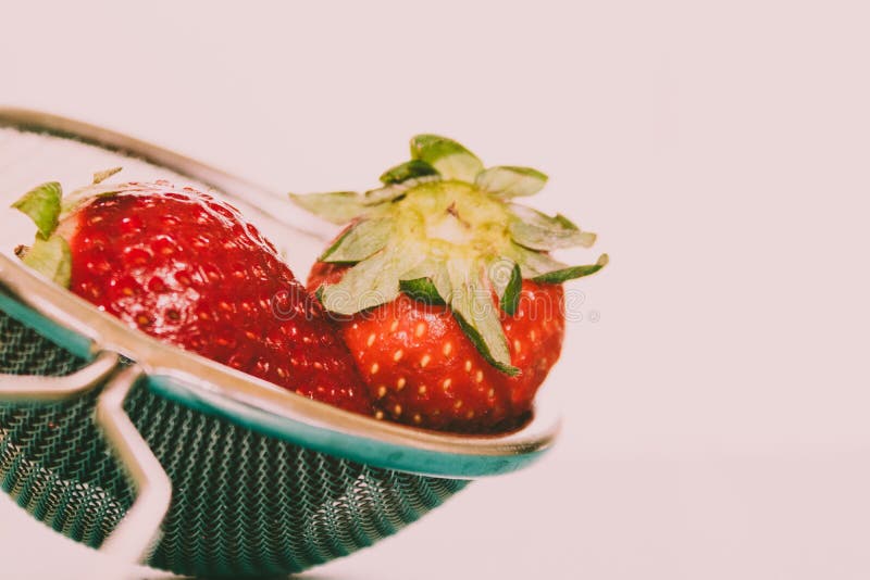 Macro Photo of Red Strawberries Stock Image - Image of closeup, food ...
