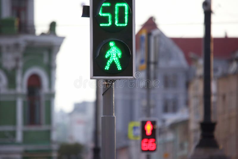 Red and Green Traffic Lights at the Intersection Stock Photo - Image of ...
