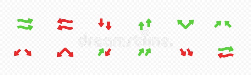 Red and Green Transfer Arrows Vector Design Stock Vector - Illustration ...