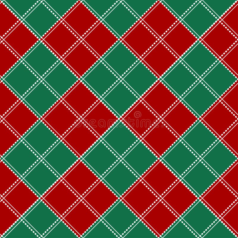 Red Green White Chess Board Christmas Background. Stock Vector ...