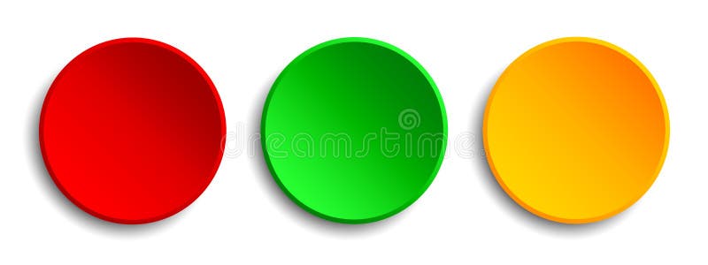 Red Yellow Green Button Isolated Stock Illustration - Illustration of ...
