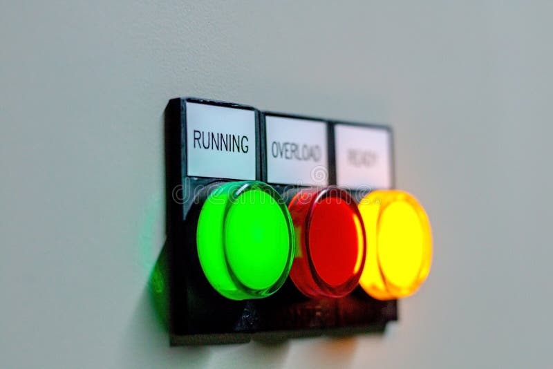 Red, Green, Yellow Lights that are Used To Indicate the Working Status ...