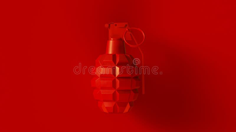 Red Grenade Concept stock illustration. Illustration of defence - 186123064