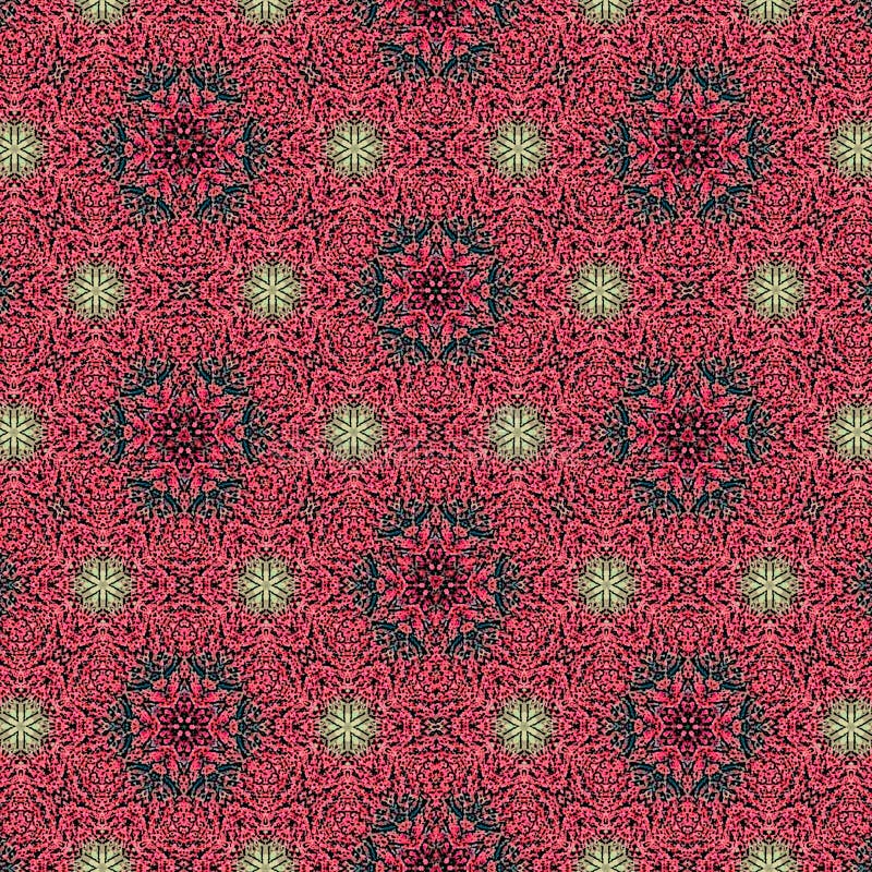 Red Grenadine Floral Continuous Pattern Stock Illustration ...