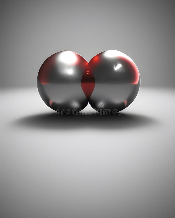 Red and grey balls merging stock illustration. Illustration of lighting ...