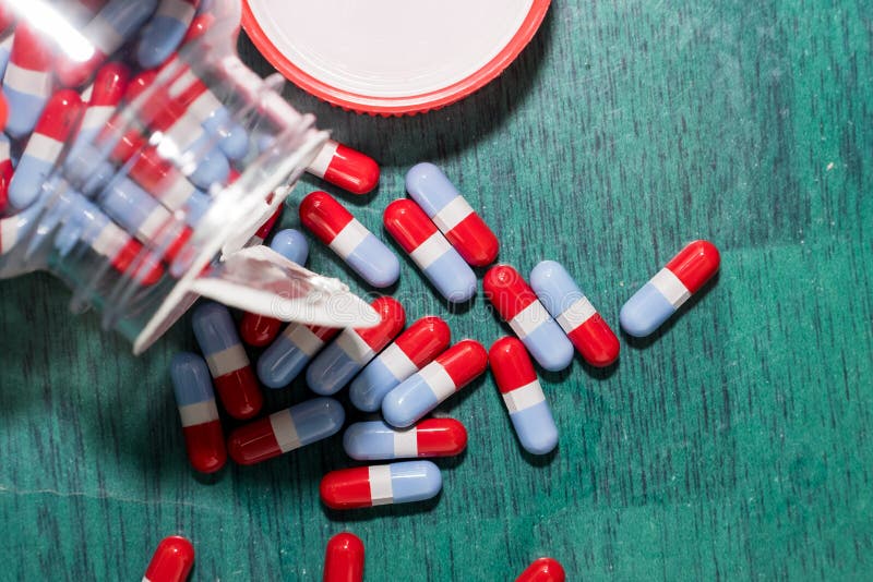 Red grey Blue pills stock image. Image of plastic, grey - 65658837