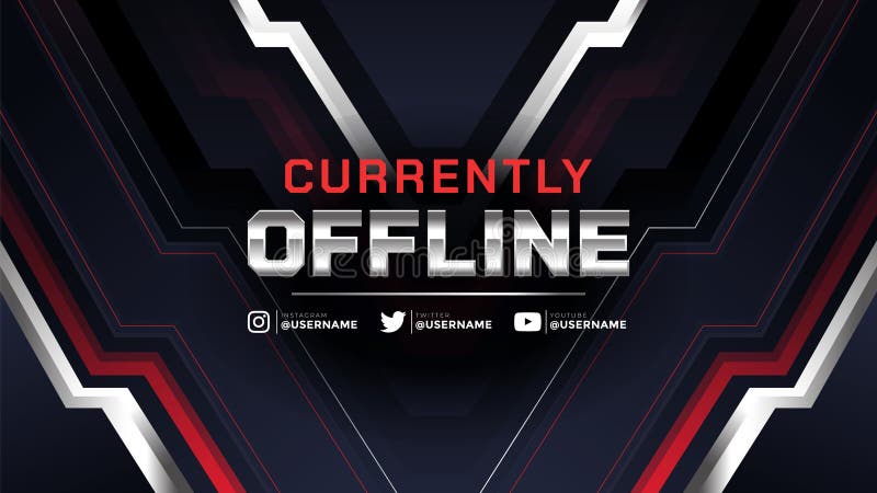 Red and Grey Futuristic Gaming Offline Banner Stock Vector ...