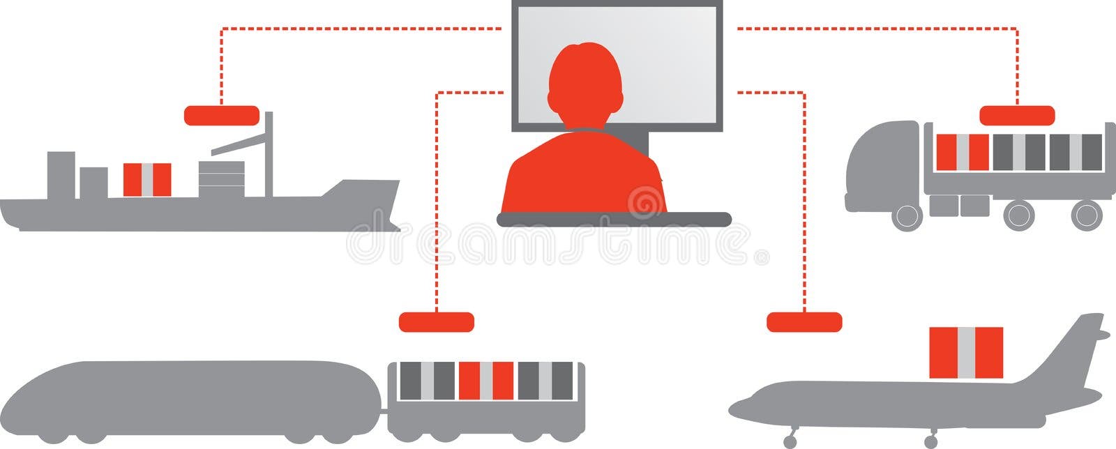 Logistics Icons. Transport Telematics Stock Vector - Illustration of ...