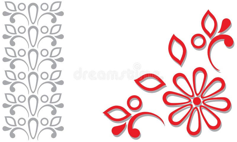 Red grey ornamental frame stock illustration. Illustration of style ...
