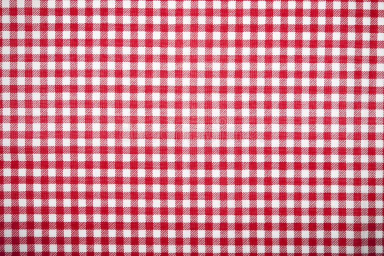 Red Grid Table Cloth Pattern Stock Photo - Image of food, table: 10152024