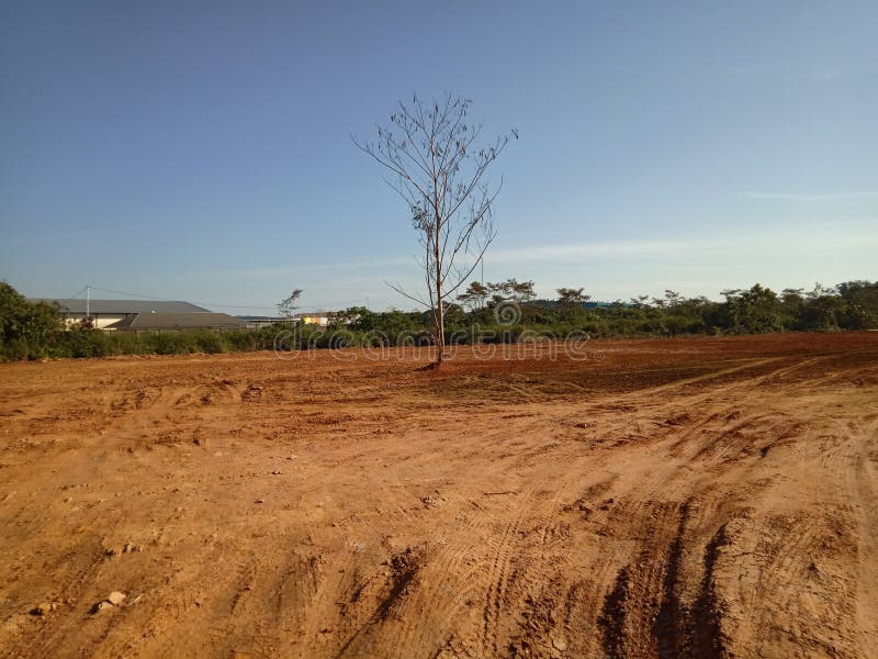 Red Ground with River in the Morning Stock Photo - Image of natural ...
