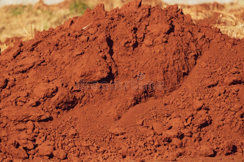 Red Ground Soil Texture in Brazil Stock Photo - Image of barren ...