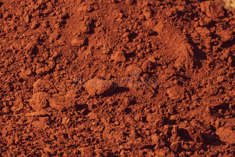 Red Ground Soil Texture in Brazil Stock Photo - Image of condition ...