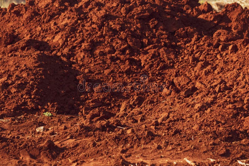 Red Ground Soil Texture in Brazil Stock Image - Image of land, isolated ...