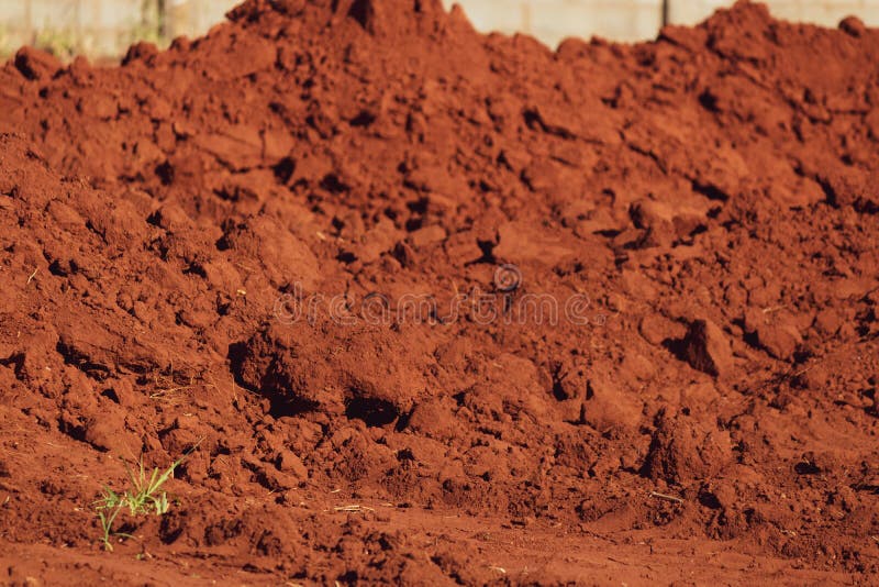 Red Ground Soil Texture in Brazil Stock Photo - Image of barren ...