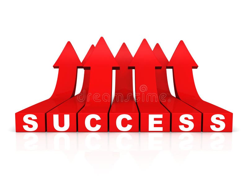 Success red on white stock image. Image of strategy, motivation - 50068003