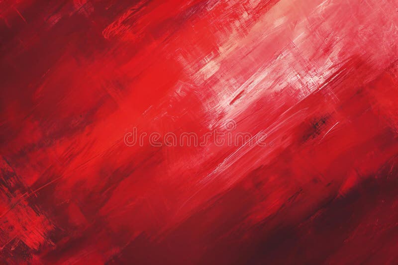 Red Grunge Abstract Background, Texture of Brush Strokes of Colored ...