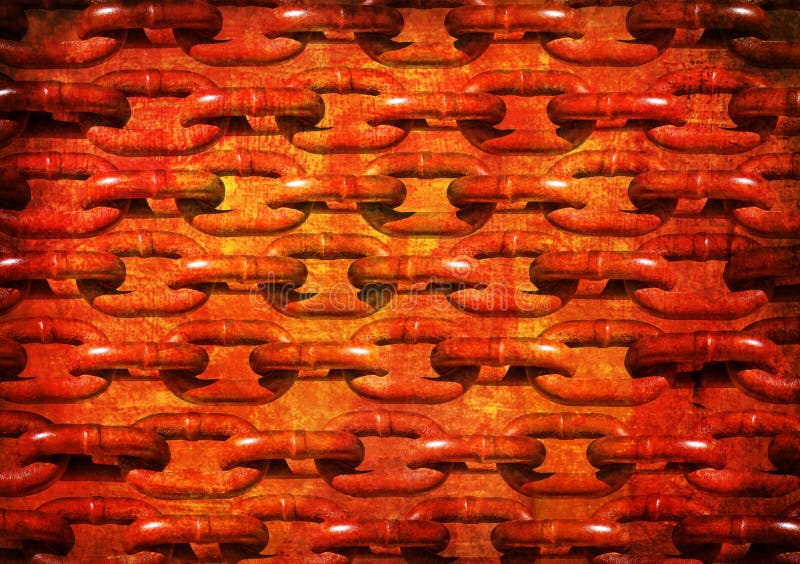 Red Grunge Background with Heavy Chain Stock Image - Image of border ...