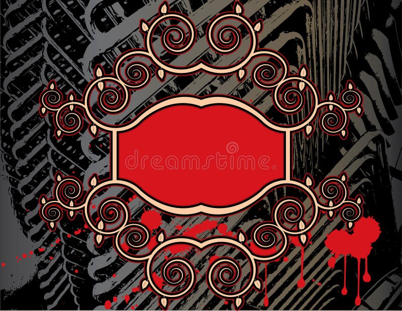 Red grunge banner design stock vector. Illustration of pattern - 4990287