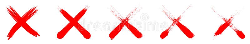 Red grunge cross icon set stock vector. Illustration of blood - 272590705