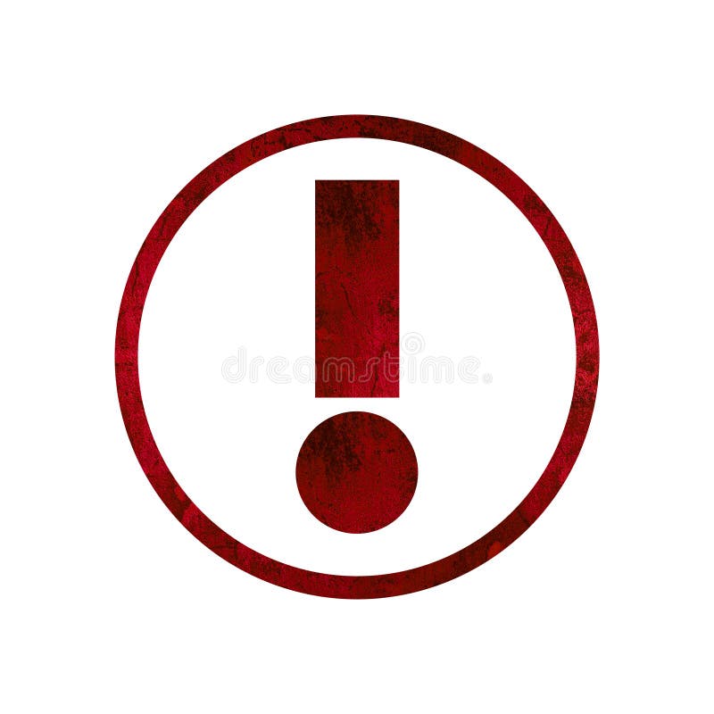 White Exclamation Mark on Blue Button Stock Illustration - Illustration ...