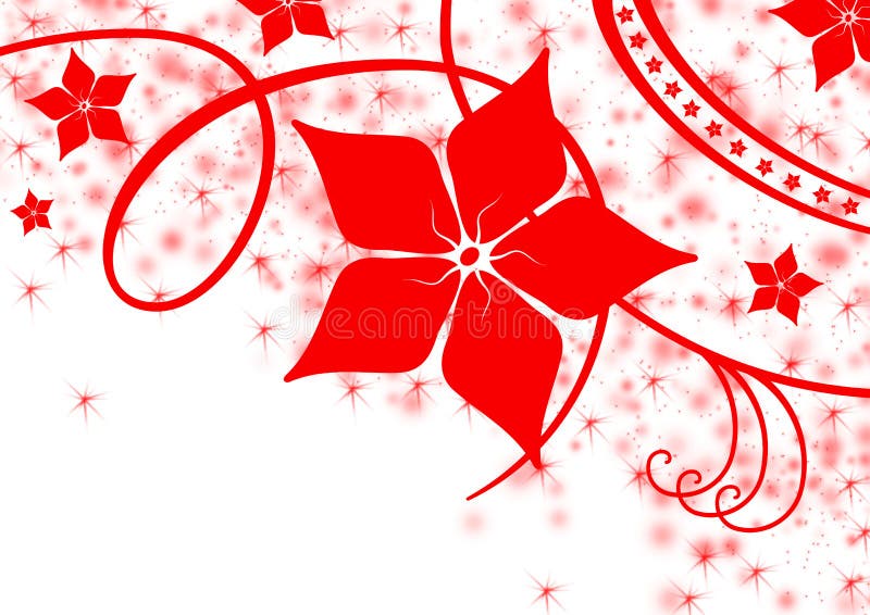 Red grunge floral corner stock illustration. Illustration of creative ...