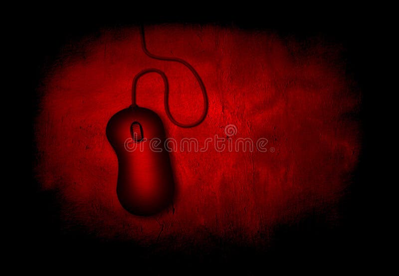 Red Grunge Mouse stock illustration. Illustration of marketing - 3308135